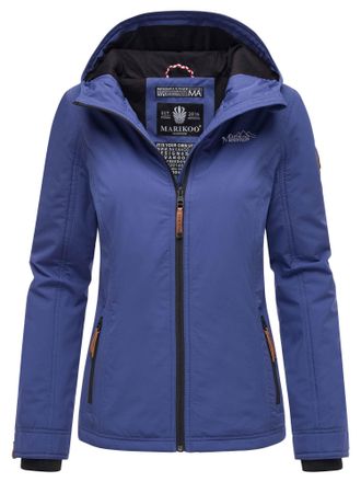 Marikoo Damen &Uuml;bergangsjacke leichte wind- und wasserabweisende Jacke mit Kapuze Blue Violet