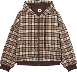 B+ab hoodie à carreaux - Marron