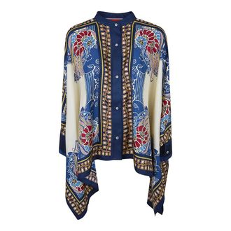 La DoubleJ Femme, Blouses et Chemises, Multicolore, Taille: 38 FR Lemuria Plac&eacute;e Foulard Shirt