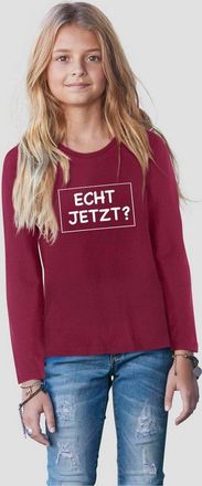 Kidsworld Langarmshirt ECHT JETZT? Langarm, Basic-Passform, mit peppigem und dynamischem Aufdruck