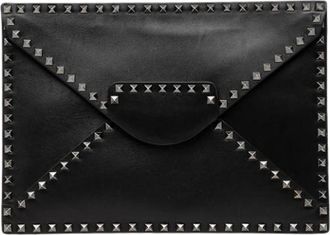 Valentino Pre-owned Sac bandouli&egrave;re clout&eacute; en cuir - Femme - Pre-owned - Noir - Taille: ONE Size