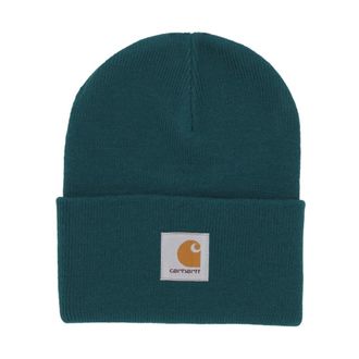 Carhartt Work in Progress Homme, Accessoires, Vert, Taille: ONE Size Bonnet Beanie en acrylique côtelé