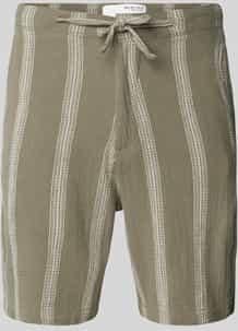 Selected Regular Fit Bermudas mit Strukturmuster Modell BRODY