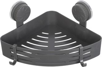 Cabilock 2er-Set dreieckige Aufbewahrungsregale mit Saugn&auml;pfen - Dreieckiges Eckregal - Wandmontiertes Badezimmer-Aufbewahrungsregal Organizer-Korb mit gro&szlig;em 