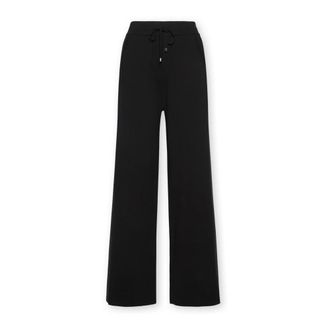 Elena Miro Palazzo Strickhose mit Kordelzug - - Trousers - Damen - Schwarzk - M