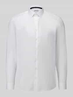 Jake*s Slim Fit Businesshemd mit abgerundetem Saum