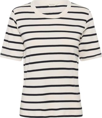 Part Two Part Two Damen Ratanapw Regular Fit Above Elbow T-Shirt, Dark Navy Stripe, Large