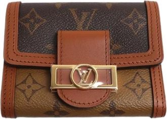 Louis Vuitton Portefeuille Dauphine Compact Monogram Pre-owned - Femme - Pre-owned - Brun - Taille: ONE Size