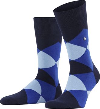 Burlington Herren Socken Clyde M So Baumwolle gemustert 1 Paar, Blau Marine 6120, 46-50