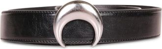 Marine Serre Homme, Accessoires, Noir, Taille: 90 CM Smooth Leather Moon Belt