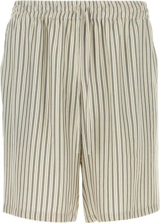 Le Kasha Homme, Shorts, Multicolore, Taille: L Embroidered Silk Bermuda Shorts