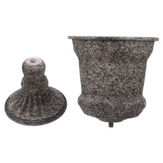 Angoily Warmhm Vintage Metall Blumentopf Urnenpflanzgef&auml;&szlig; mit Sockel Rustikale Balkon und Garten Dekovase f&uuml;r Drinnen und Drau&szlig;en Used Look Pflanzk&uuml;bel f&uuml;r Ve