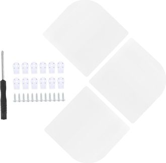 Lurrose 3 St&uuml;ck Teiliges Wandregal aus Hochwertigem Holz Schwimmende Eckablagen Dekoratives Multifunktionales Aufbewahrungsregal f&uuml;r Wohnzimmer K&uuml;che Badezimm