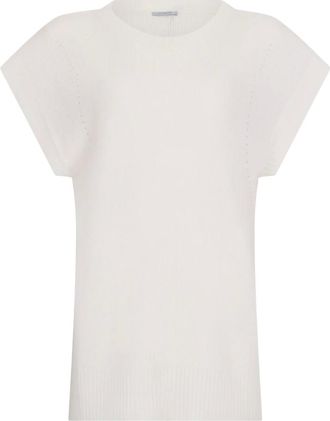 Malo Femme, Pulls, Blanc, Taille: 34 FR Pull &agrave; Manches Courtes