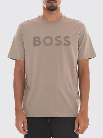 HUGO BOSS Rundhals-T-Shirt aus Baumwolle mit Ton-in-Ton-Logo