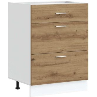 vidaXL K&uuml;chenunterschrank Artisan-Eiche Holzwerkstoff Vidaxl