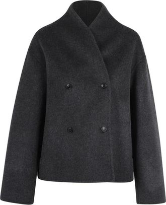 Loulou Studio Femme, Vestes, Gris, Taille: 40 FR Meyer cropped double-breasted coat