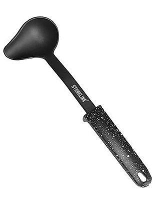 STONELINE Louche &agrave; Sauce 31 cm, Cuill&egrave;re &agrave; Sauce, Sauci&egrave;re, avec Support, Ustensile de Cuisine en Plastique, Convient aux Ustensiles de Cuisine avec Rev&ecirc;tement 