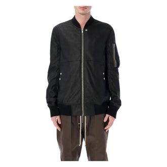 Rick Owens Homme, Vestes, Noir, Taille: XL Blouson Aviateur Classique