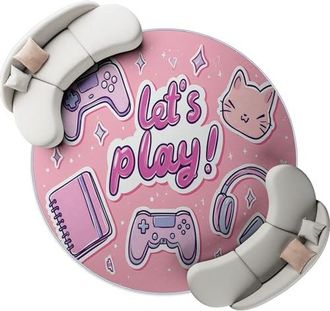 Generic Rose Tapis Rond Lavable, Motif Mignon Dessin Anim&eacute; Jeux Personnage pour Enfants Salon Chambre &agrave; Coucher Salle &agrave; Manger ou Salle de Jeux Tapis Doux et 