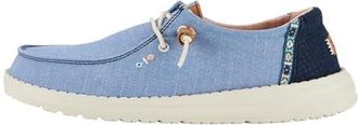 HeyDude Wendy Chambray Boho - Baskets pour Femme - Chaussons avec Semelles Confortables - Style Mocassin, Blue, 37