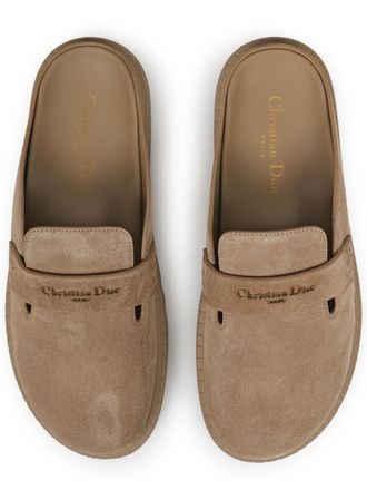 Dior Womens Sabot Dior Boy Leather Beige Calf Shoe