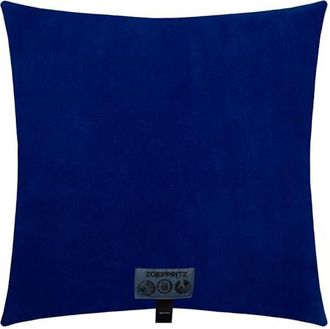 Zoeppritz Soft-Fleece-Kissenbezug - Polarfleece-Kissenbezug mit H&auml;kelstich - Flauschige Kissenh&uuml;lle - 40x40 cm - 561 Ink - von zoeppritz Since 1828, 702291-561-