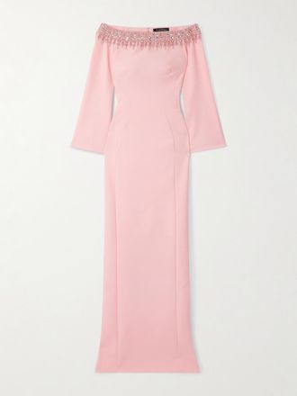 Jenny Packham Robe Aus Cr&ecirc;pe Mit Verzierungen - Pink