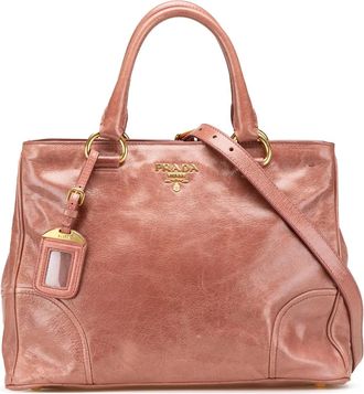 Prada Hobo Bags - Vitello Shine Satchel - Gr. unisize - in Rosa - für Damen