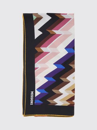 Missoni Quadratisches Foulard von aus reiner Seide mit mehrfarbigem Zickzack-Muster
