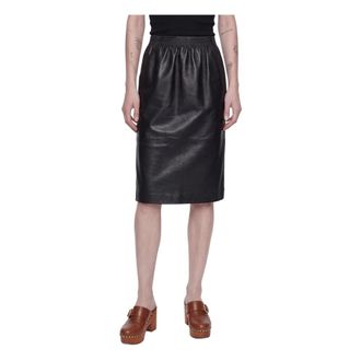 Chlo&eacute; Plong&eacute; Nappa Lederrock - - Skirts - Damen - Schwarzk - XS