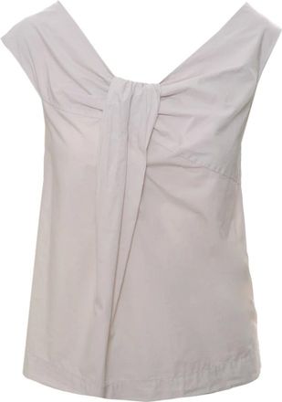 Alessia Santi Femme, Tops, Beige, Taille: 38 FR Haut Cache-Coeur Nou&eacute; &agrave; Col V