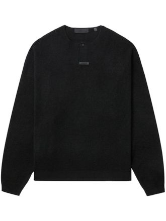 Fear of God pull en maille gaufrée - Noir