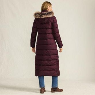 Lands End Maxi-Daunenmantel mit Kapuze, Damen, Gr&ouml;&szlig;e:40-42 petite, Rot, Polyester, by Lands End