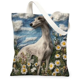 Generic Sac fourre-tout en toile motif l&eacute;vrier printanier 33 x 38,1 cm, style tricot&eacute;, sac d&eacute;picerie r&eacute;utilisable pour femme, animal de compagnie, plage, esth