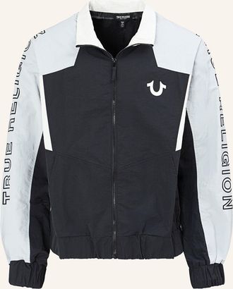 True Religion Track-Jacke Colorblocking schwarz