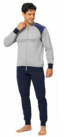 Lotto Combinaison de sport pour homme en molleton pour homme - Combinaison de sport compl&egrave;te - Combinaison pour homme en coton molletonn&eacute; - Combinaison dhiv