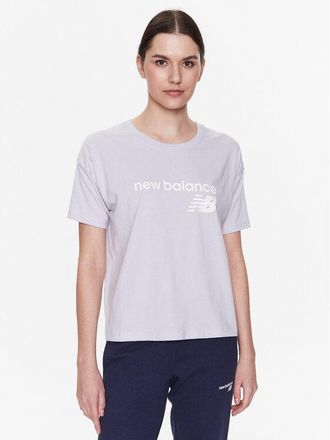 New Balance T-Shirt Stacked WT03805 Violett Relaxed Fit