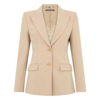 Alberta Ferretti Beiger Blazer mit Taschen und langen &Auml;rmeln - - Jackets - Damen - Beige - S