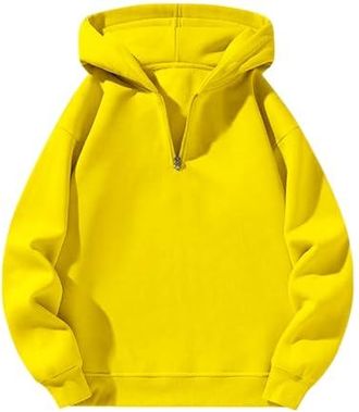 Generic Sweat-shirt &agrave; col haut pour femme - Sweat &agrave; capuche zipp&eacute; surdimensionn&eacute; pour femme - Sweat-shirt uni d&eacute;t&eacute; chemisier pull &agrave; capuche thermique vestes c