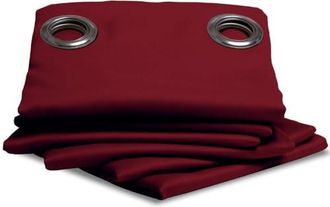 MOONDREAM ThermActiv Rideau Thermique Hiver+&Eacute;t&eacute; 2en1 | Isolant Anti-Chaleur et Anti-Froid | Occultant | Technologie Brevet&eacute;e | Fabrication UE | Oeillets | Rouge