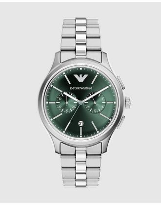 Emporio Armani Chronograph f&uuml;r Herren aus silberfarbenem Edelstahl, AR11746