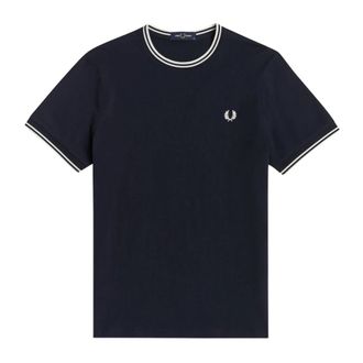 Fred Perry Twin Tipped T-Shirt - - Tops - Herren - Blau - 2XL