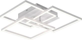 Reality Plafonnier Blanc 3 Carr&eacute;s Ajustables Led Variateur Eclairage Trio Mobile