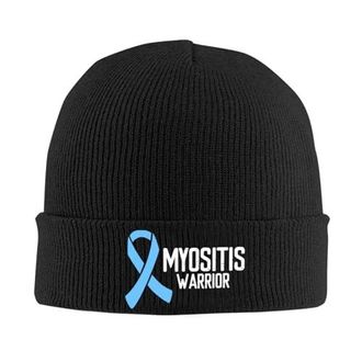 Generic Ruban Bleu De Sensibilisation &Agrave; La Myosite, Pyomyosite Musculaire Unisex Bonnet De P&ecirc;cheur Respirant Bonnets Tricot&eacute; Coupe-Vent Bonnet De Trawler pour
