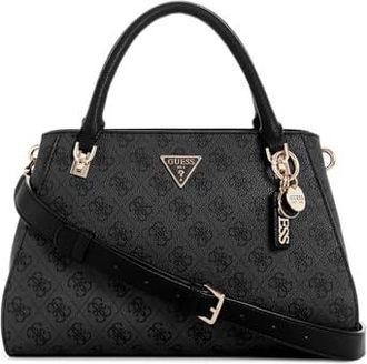 Guess Noelle Girlfriend Satchel Coal Logo