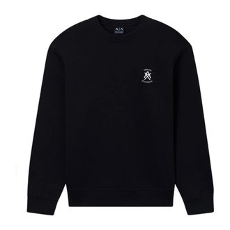 A|X Armani Exchange Baumwoll-Sweatshirt mit Rundhalsausschnitt und Logo - - Sweatshirts & Hoodies - Herren - Schwarzk - S