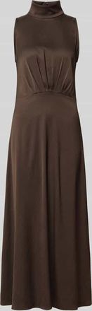 Drykorn Maxikleid mit Stehkragen und Drapierungen Modell AMABEL