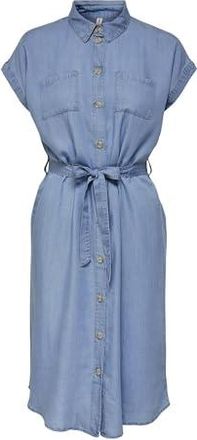Only Onlpema Hanovre SS DNM SH QYT Dress, Medium Blue Denim, M, Denim Bleu m&eacute;dium, M