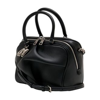 Marc Jacobs Womens The Small Bauletto Purse - Marc Jacobs Leather Black Lambskin Bags Handbags-Purses